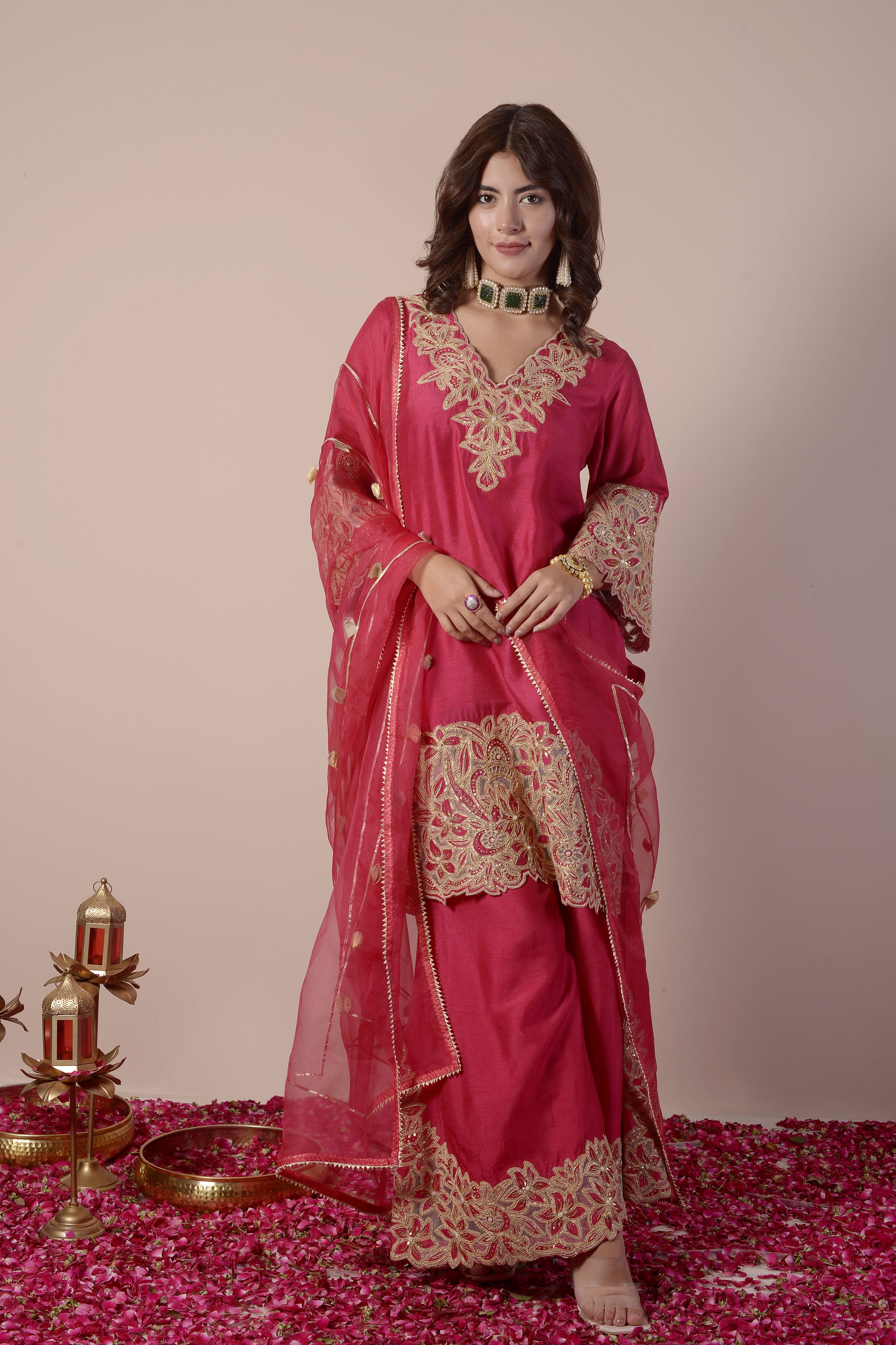 Royal Red Kurta Set – Surabhi Arya
